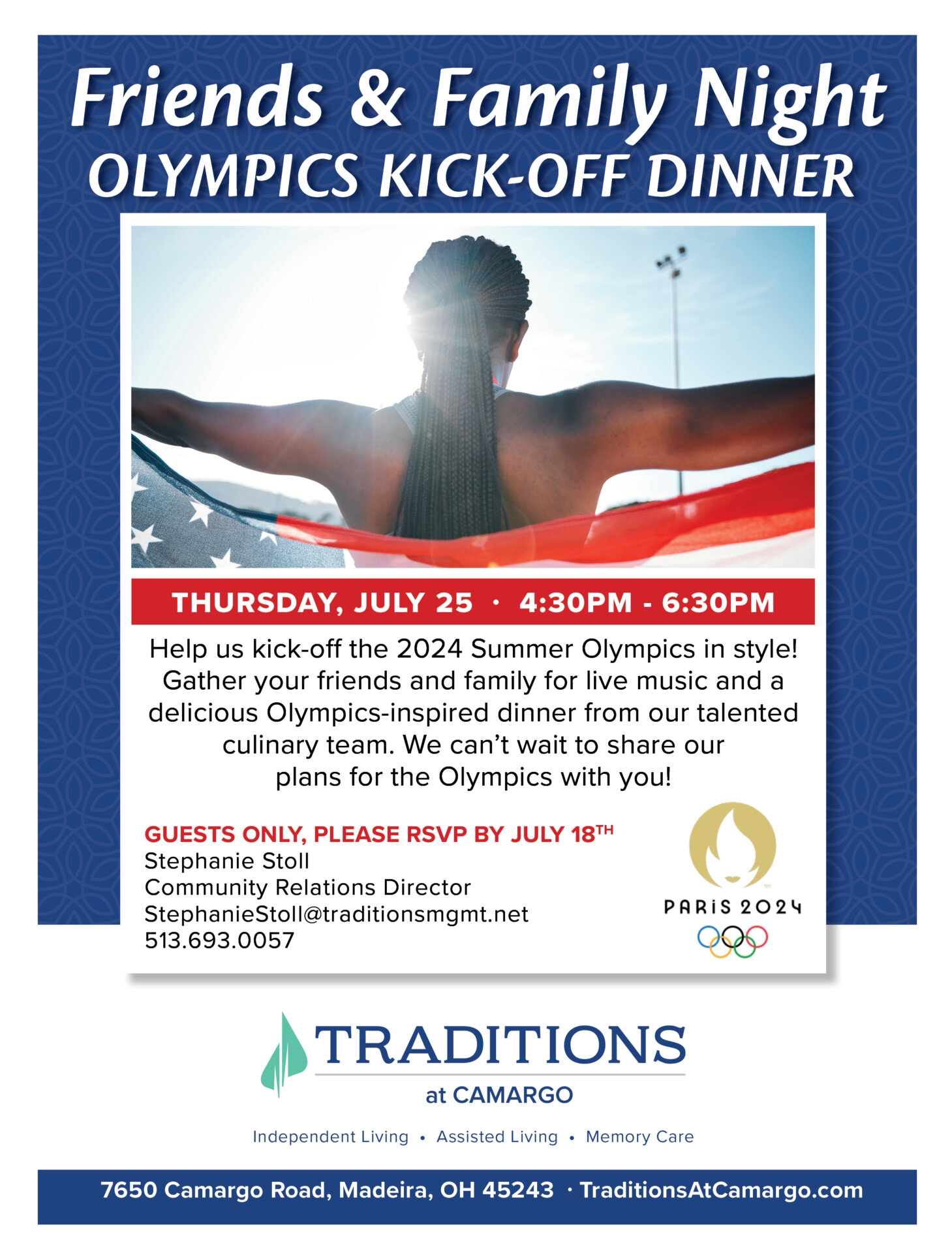 Friends & Family Olympics Kick-Off Dinner | Traditions at Camargo